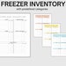 Freezer Inventory List, Tracker, Log Book, Meal Journal, Kitchen and ...