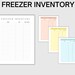 Freezer Inventory List, Tracker, Log Book, Meal Journal, Kitchen and ...