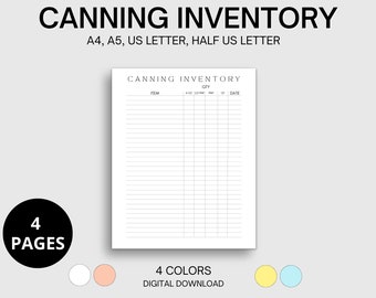 Freezer Inventory List, Tracker, Log Book, Meal Journal, Kitchen and ...