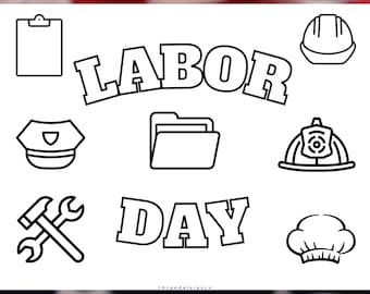 100 Printable Labor Day Coloring Pages | Instant Download | Kids ...