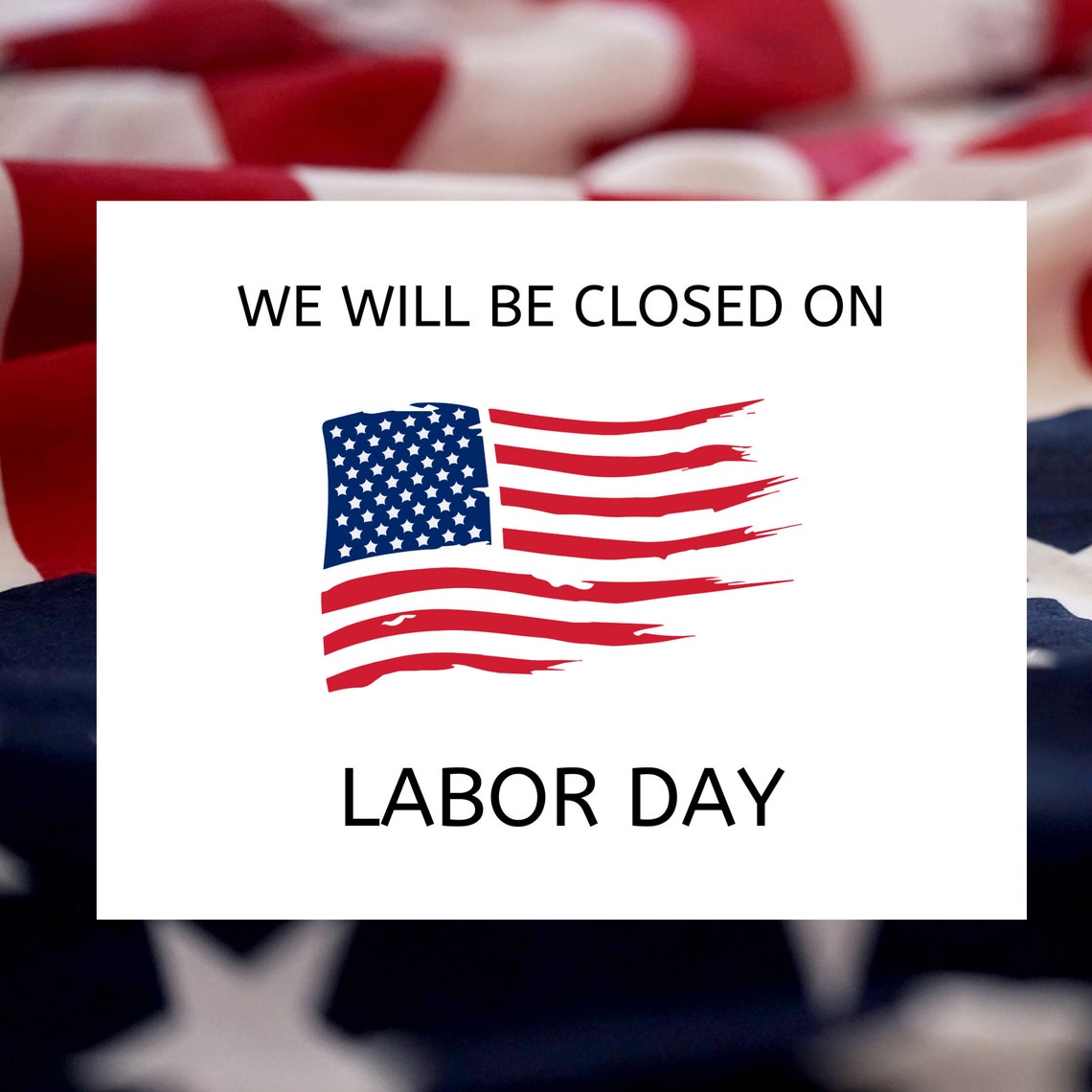 Closed for Labor Day Sign - Etsy