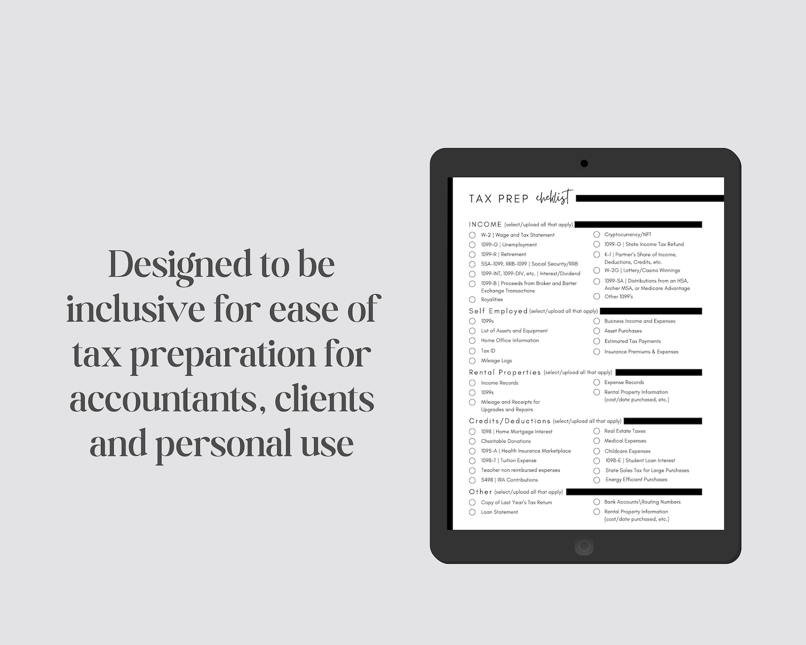 Tax Client Intake Guide With Checklist for Tax Preparers, Editable ...