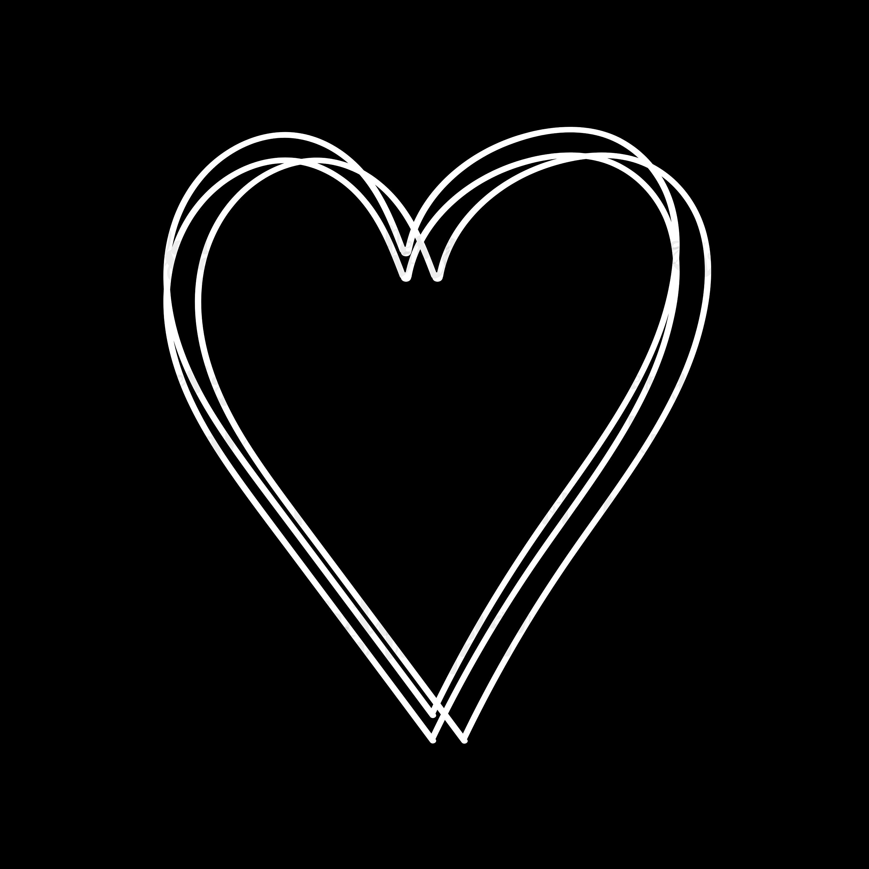 Hand Drawn Heart, Hand Lettered Heart PNG, Heart Png, Cute Heart Png ...