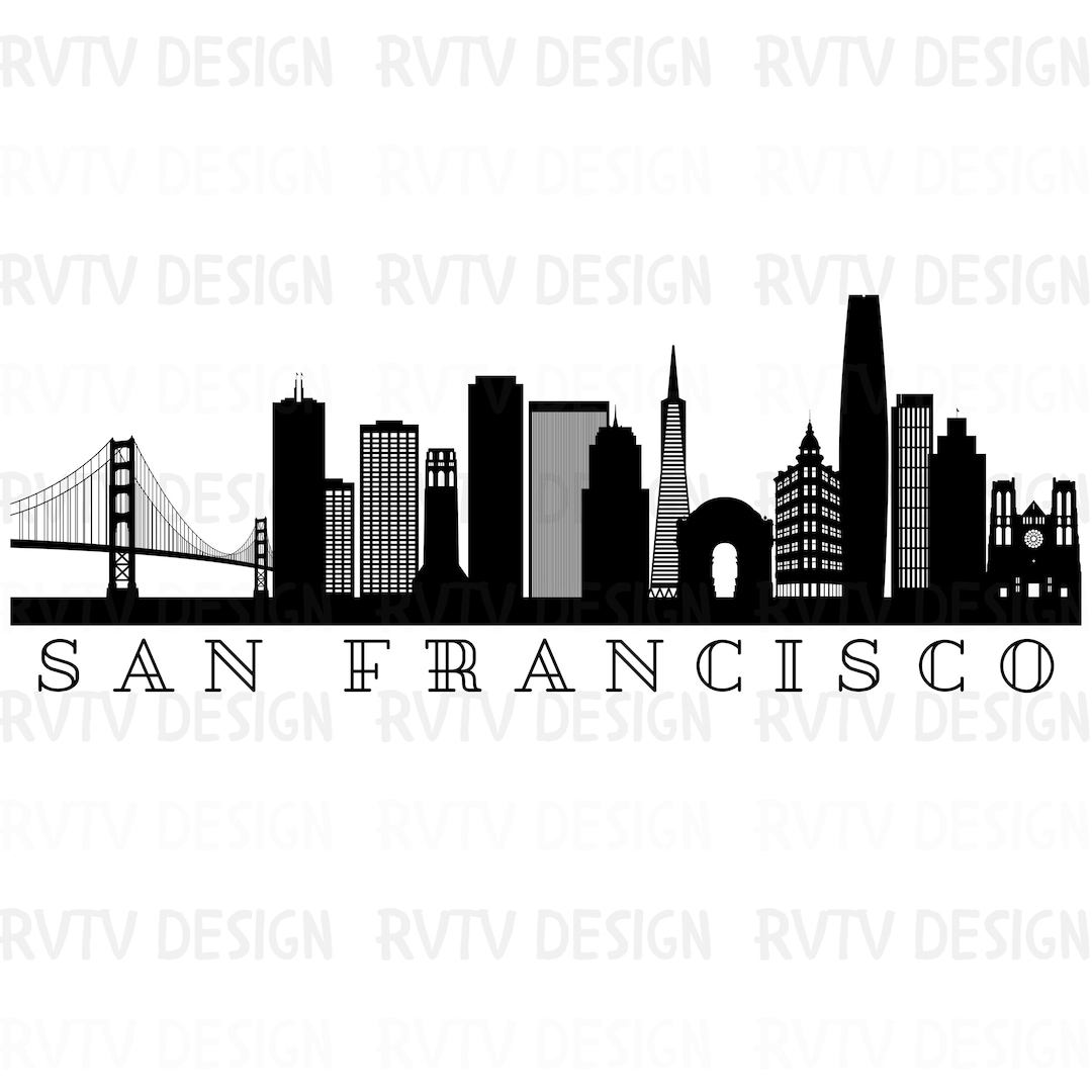 San Francisco PNG, Instant Download, San Francisco Silhouette, San ...