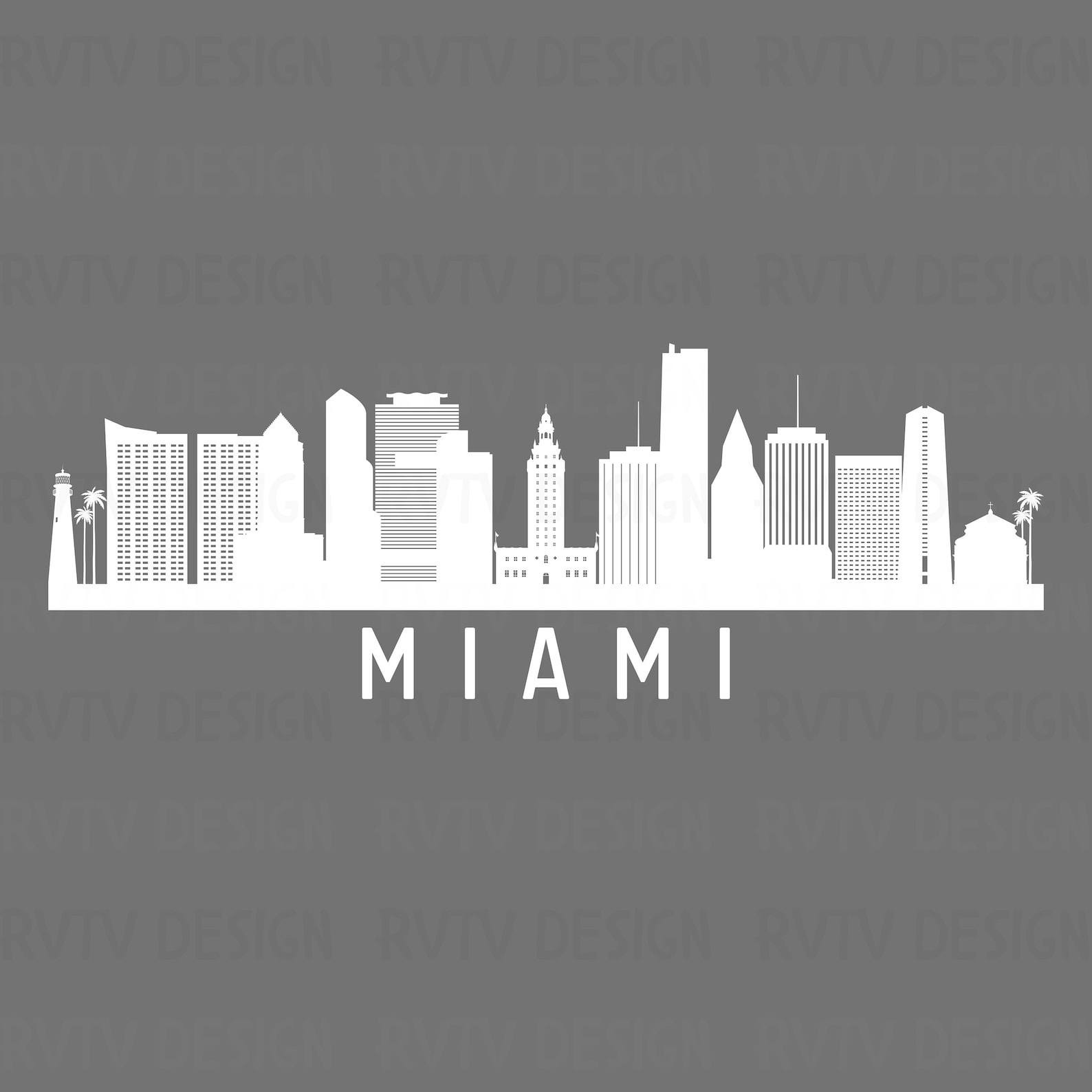 Miami PNG, Instant Download, Miami Silhouette, Miami City Png, Miami ...