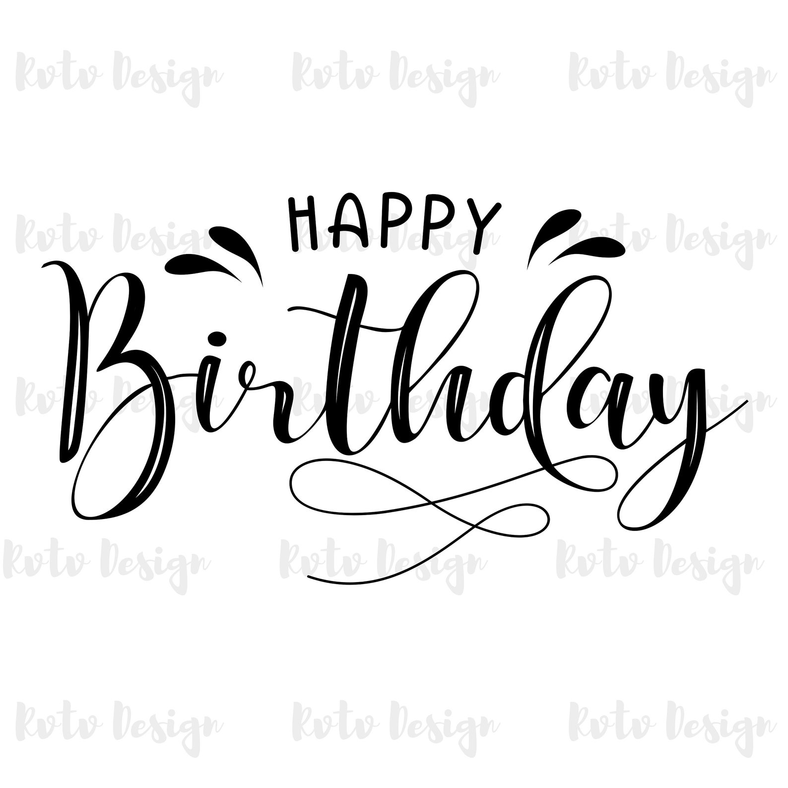 Happy Birthday PNG Files: Cricut Cut Files (digital Download) - Etsy