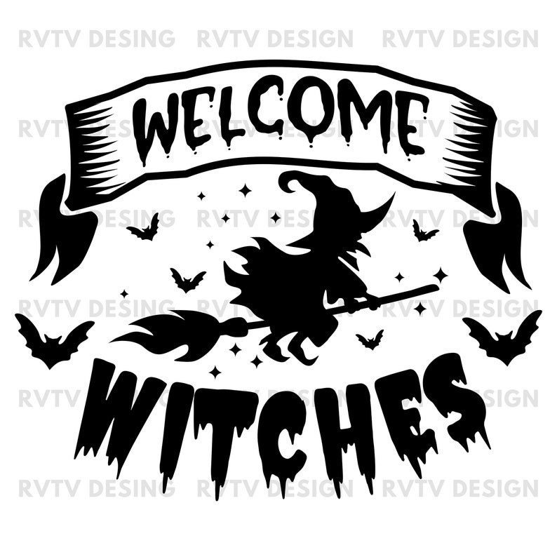 Welcome Witches PNG, Helloween Png, Halloween Sublimation Design ...