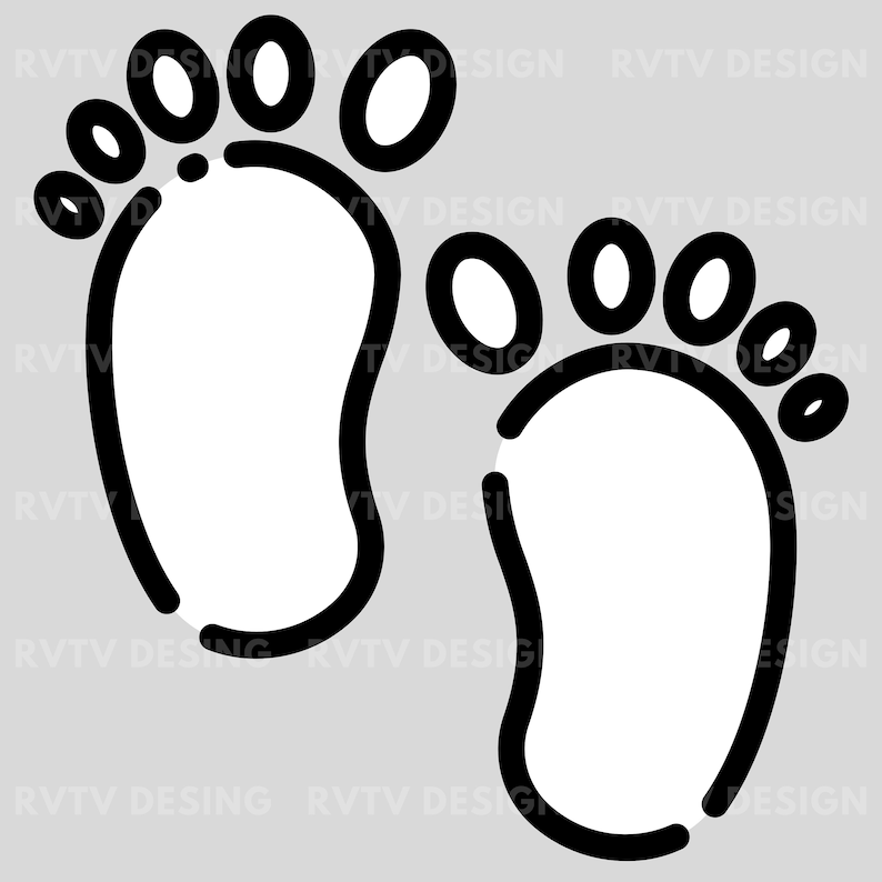5 Types Baby Footprint, Baby Footprint, Baby Footprint PNG, Baby Feet ...