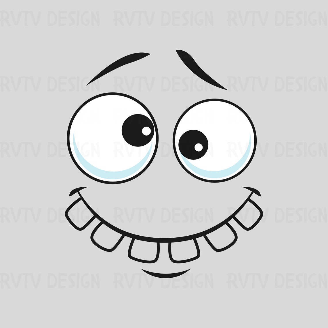 Funny Face PNG: Cartoon Faces Clipart (digital Download) - Etsy