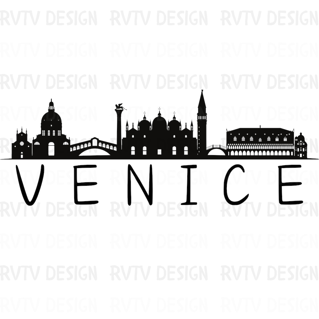 Venice Skyline PNG: Transparent Background (digital Download) - Etsy