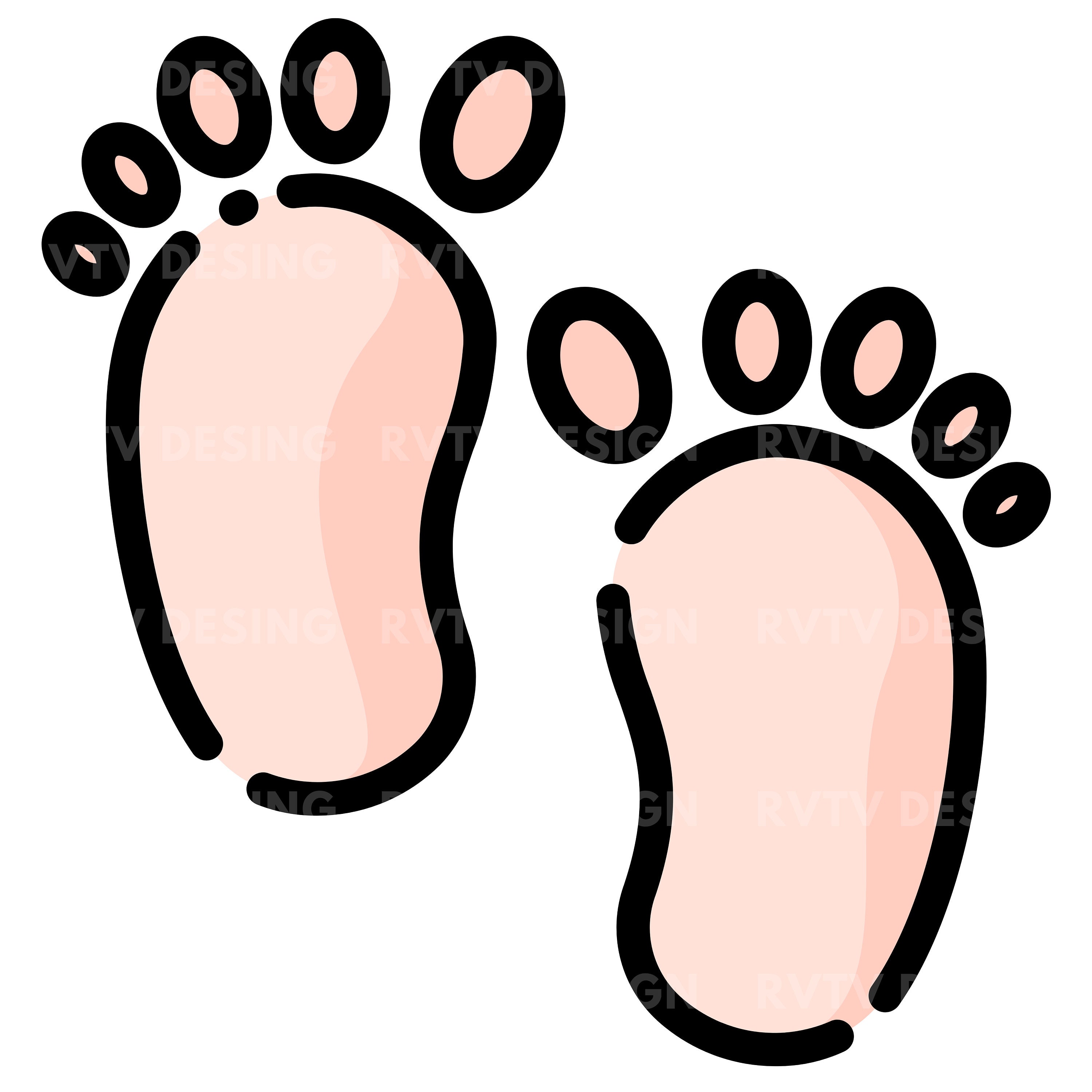 5 Types Baby Footprint, Baby Footprint, Baby Footprint PNG, Baby Feet ...