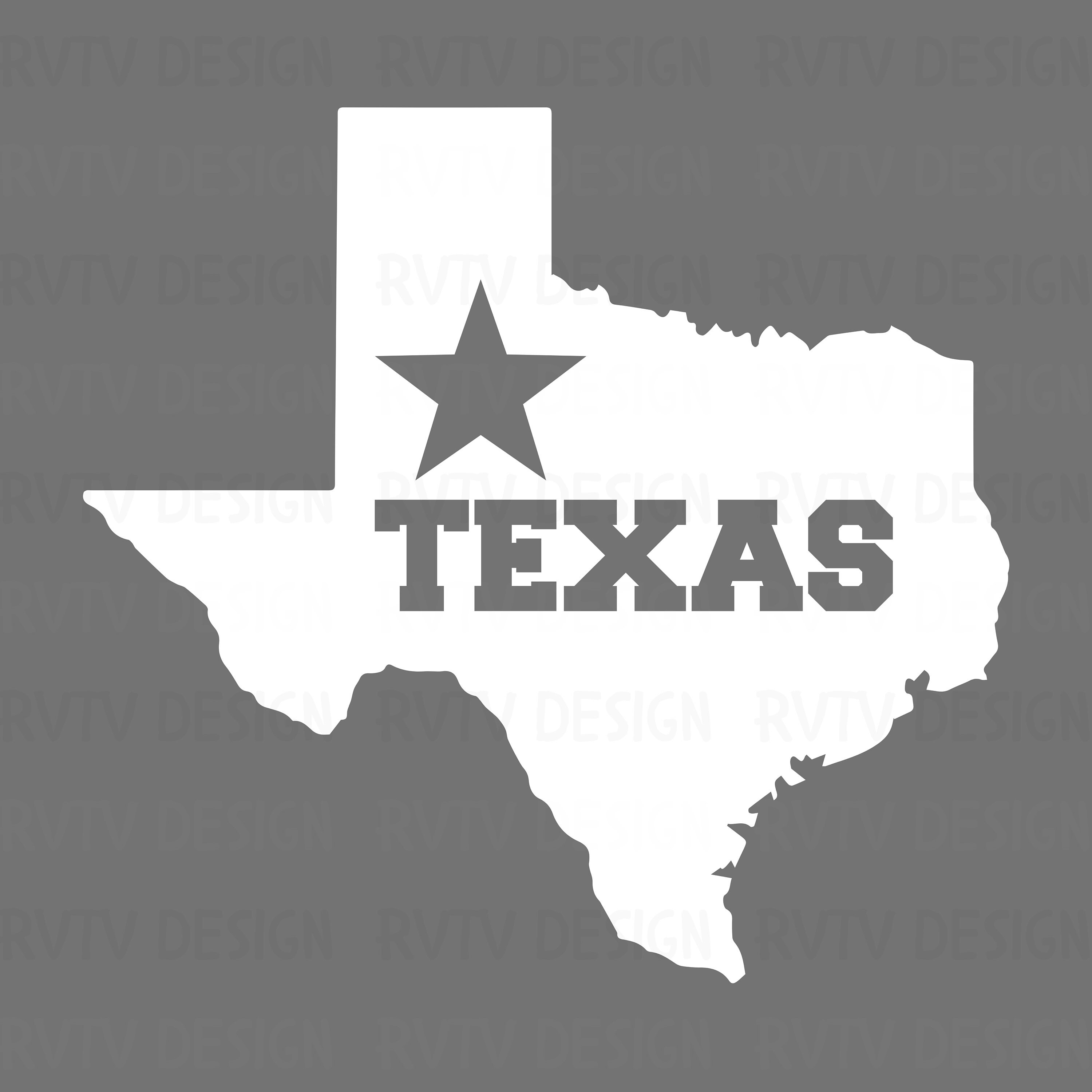 Texas Silhouette PNG: 5 Color Design, Cut Files (digital Download) - Etsy