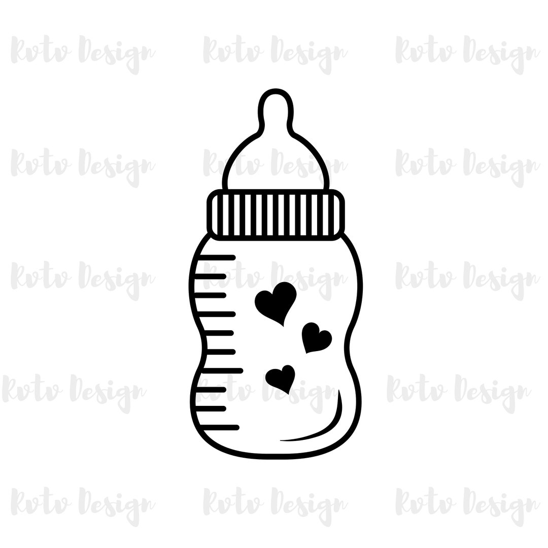 Baby Bottle PNG Files: Milk Bottle Silhouette Vector (digital Download ...