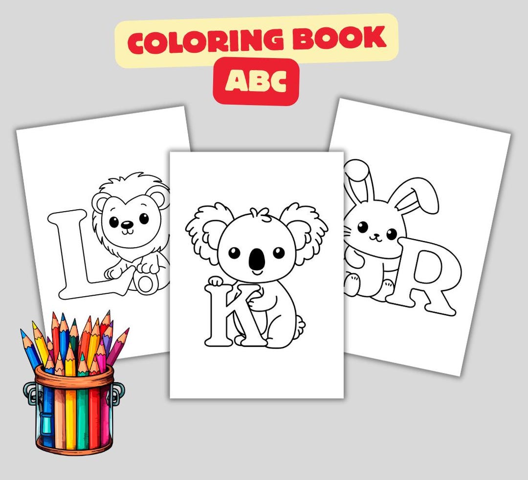 ABC Coloring Book: Printable Alphabet Activity Pages (digital Download ...