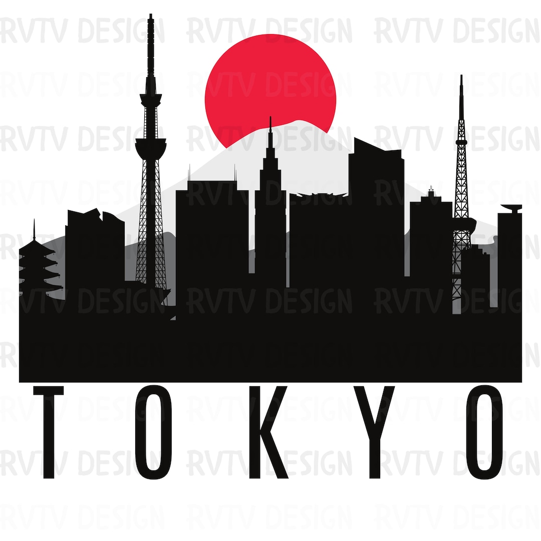Tokyo PNG, Tokyo Skyline, Instant Download, Tokyo Silhouette, Tokyo Mug ...