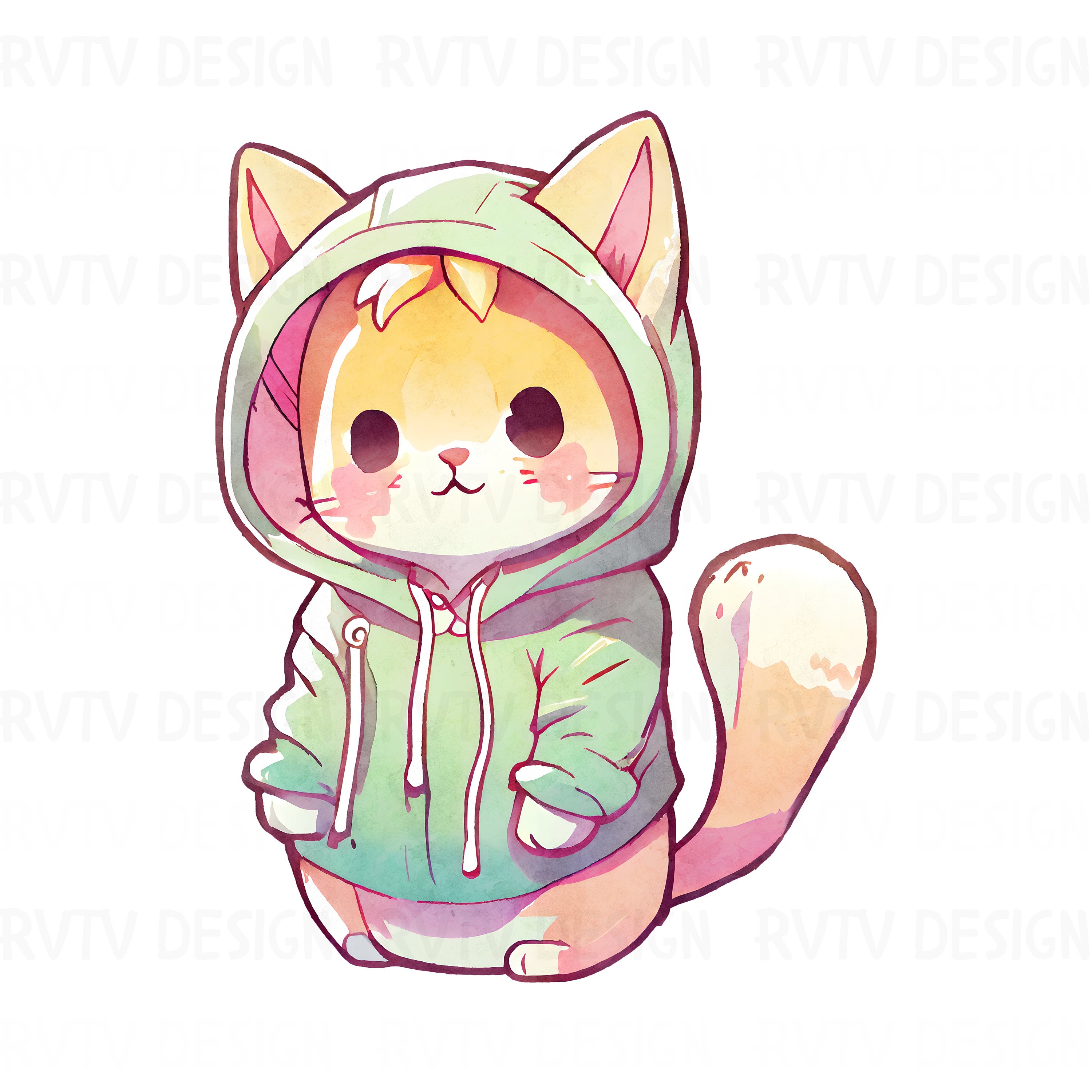 Kawaii Cat Clipart Bundle, PNG Files (digital Download) - Etsy