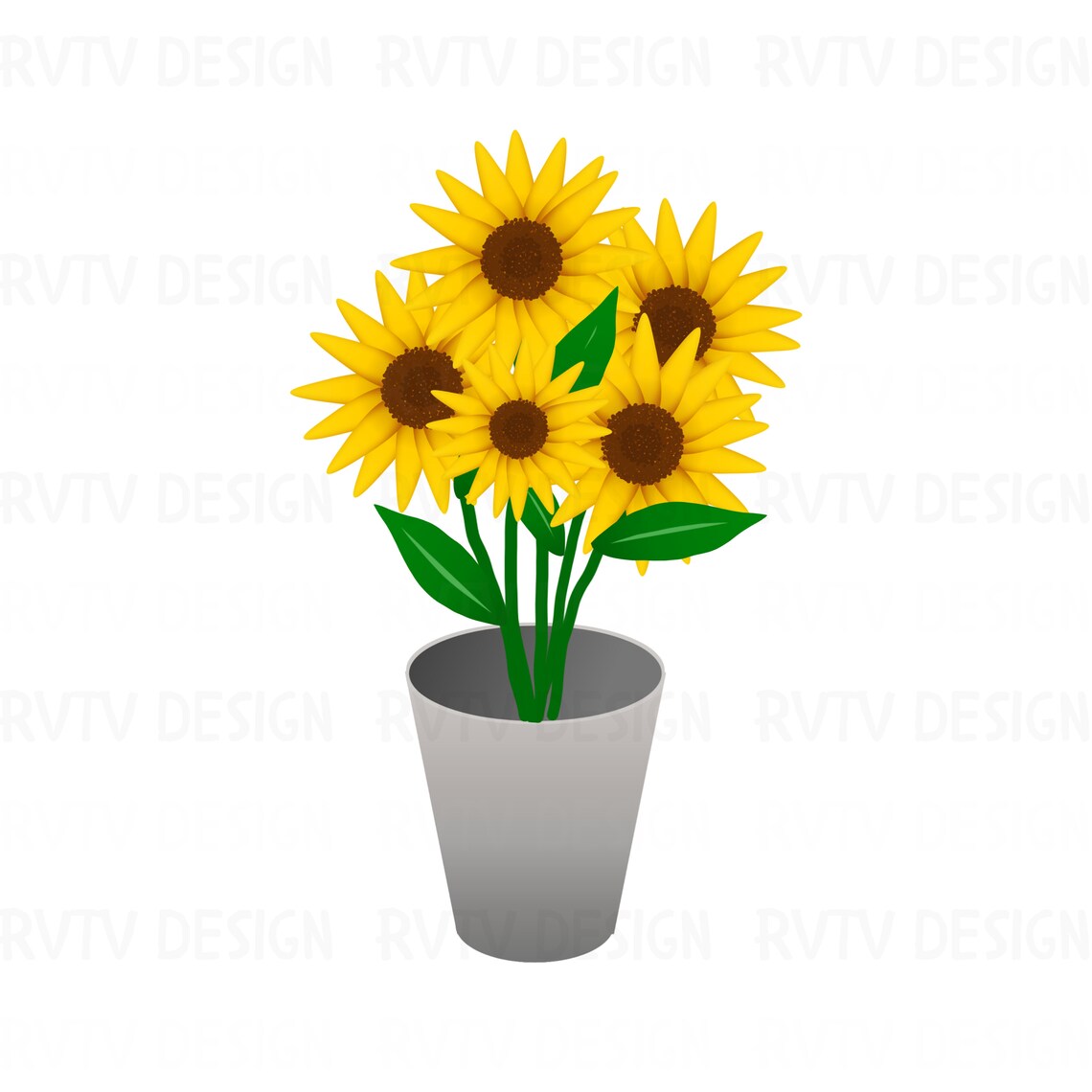 Sunflower PNG Clipart: Floral Decoration Files (digital Download) - Etsy