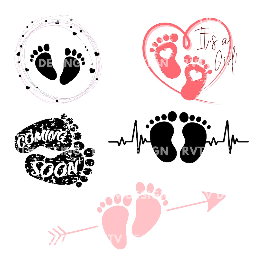 5 Types Baby Footprint, Baby Footprint, Baby Footprint PNG, Baby Feet ...