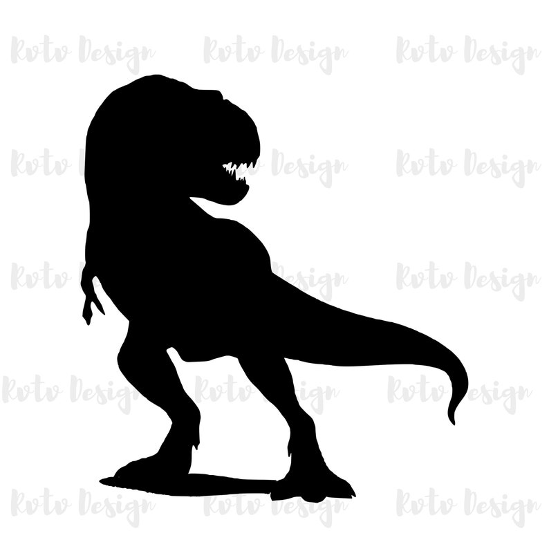 Dinosaur Silhouette PNG Files: T-rex, Dino Clipart (digital Download ...