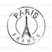 Eiffel Tower Paris Stamp PNG: France Travel Design (digital Download ...