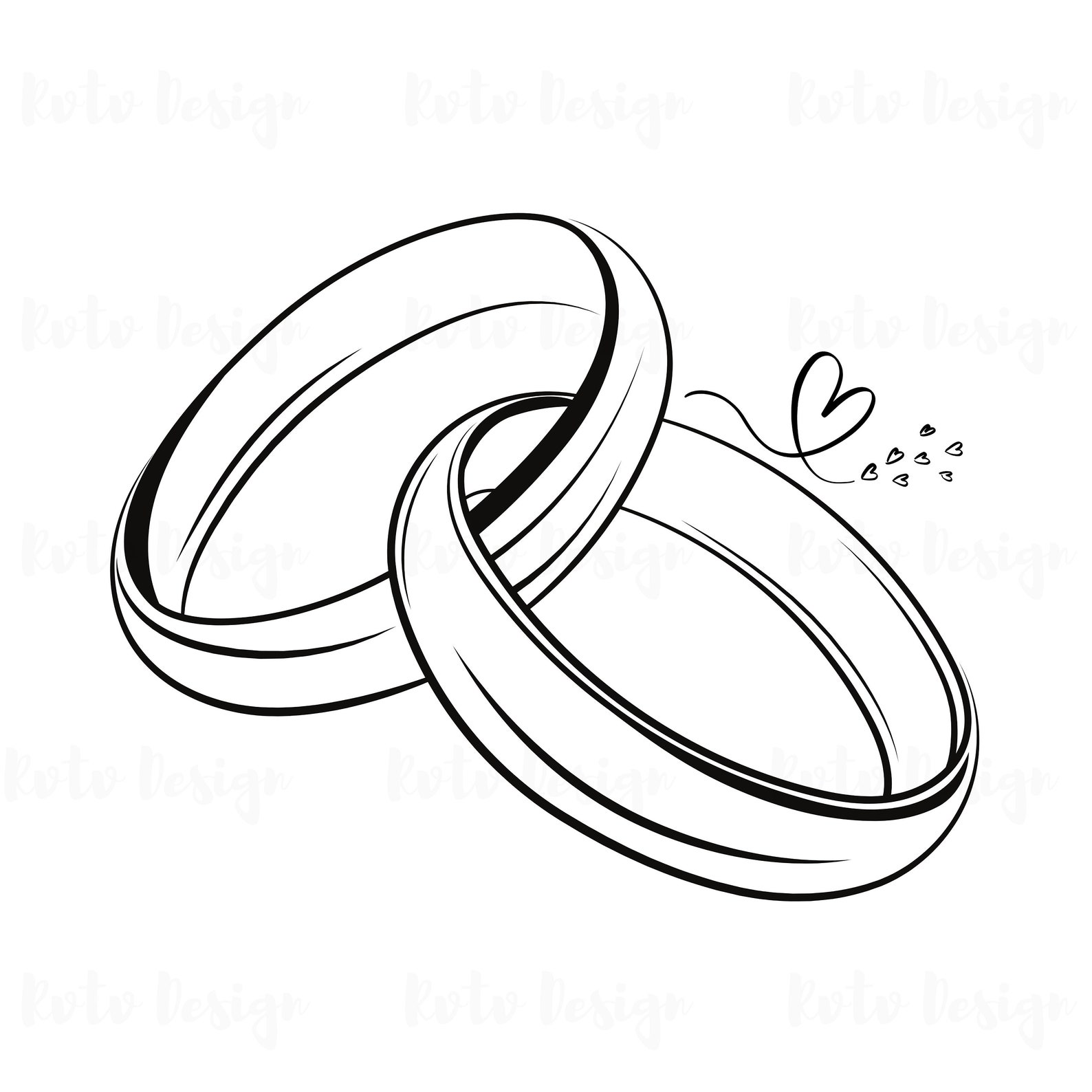 Wedding Rings Clipart: Marriage Silhouette PNG (digital Download) - Etsy