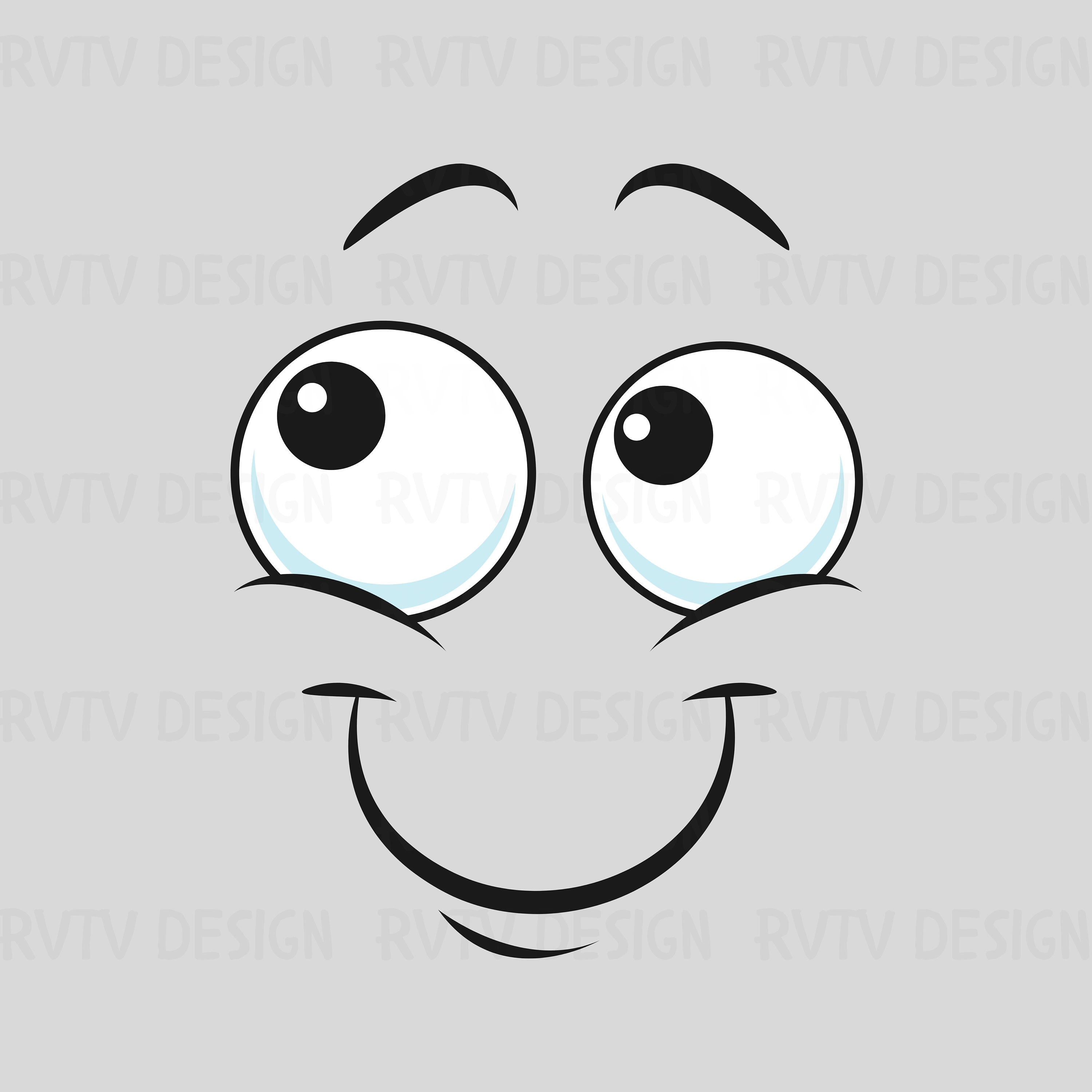 Funny Face PNG: Cartoon Faces Clipart (digital Download) - Etsy