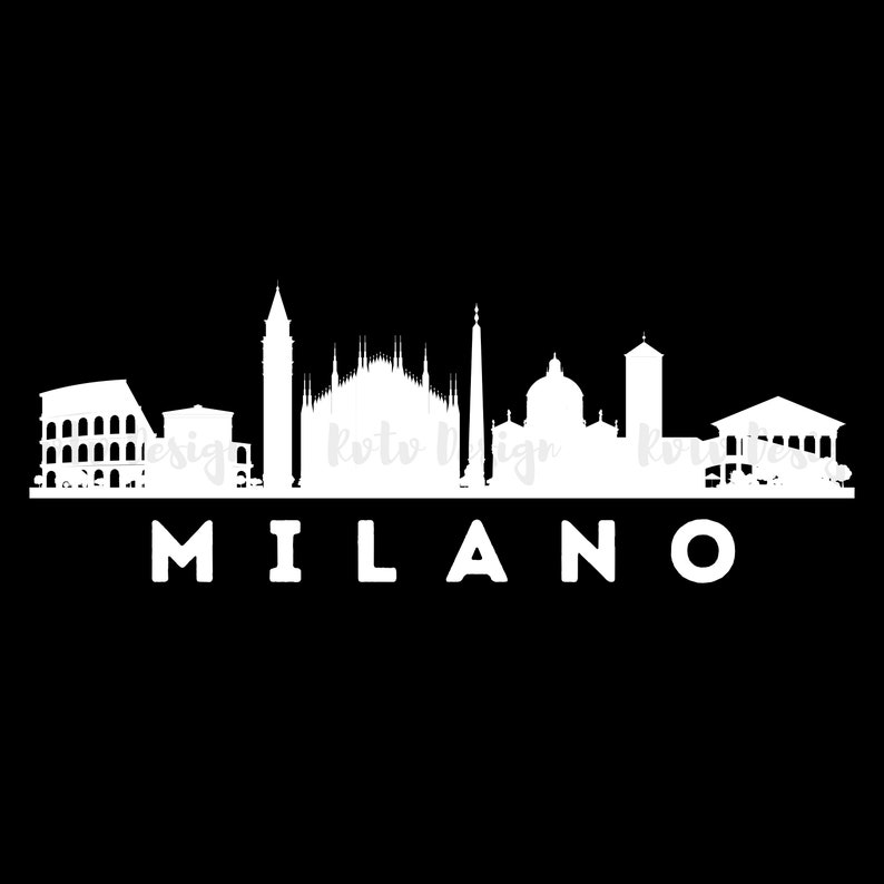 Milano Vector Cut File for Cricut, Milan Silhouette, Milano Cut Files ...