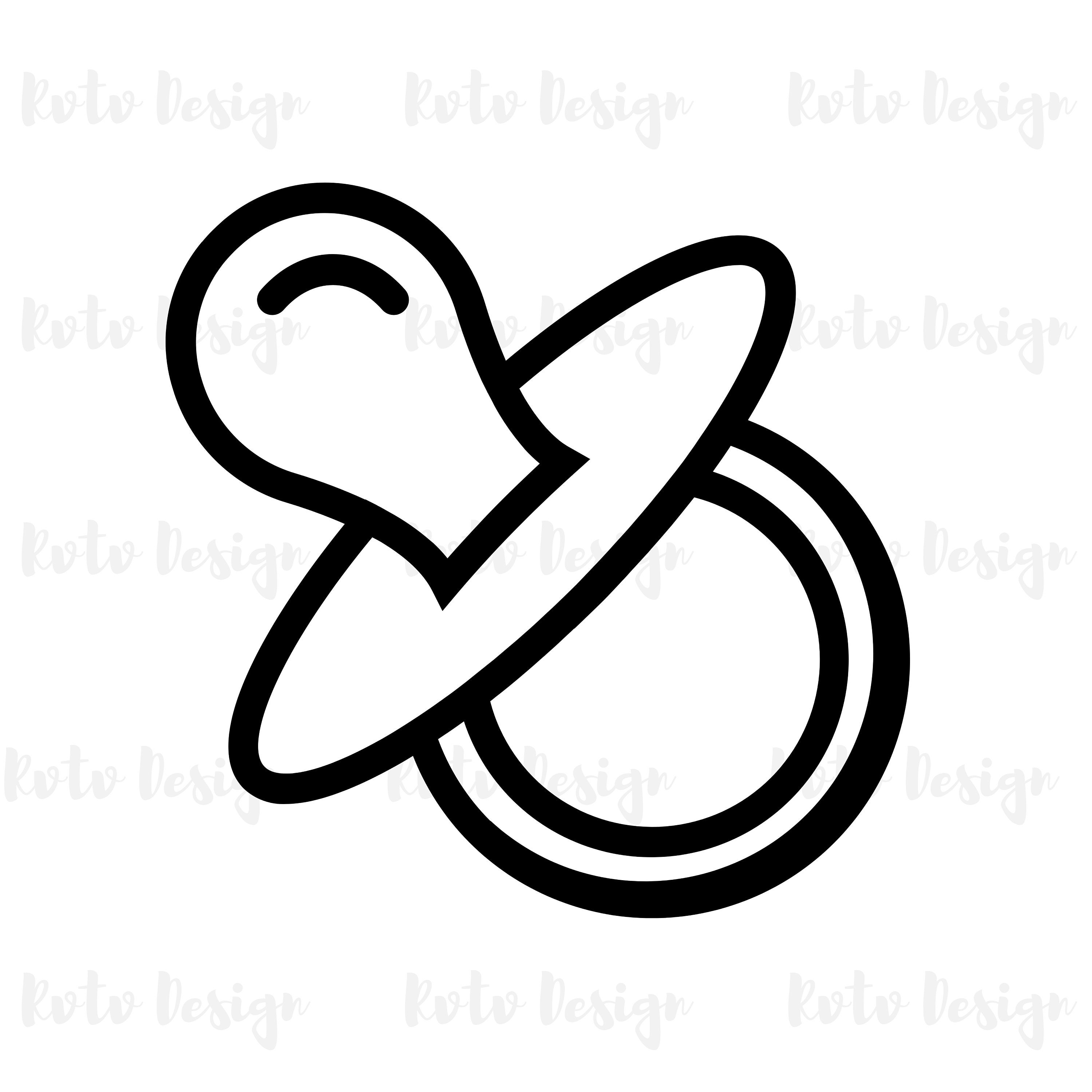 Baby Pacifier PNG: 4 Colors, Iron on Decal (digital Download) - Etsy