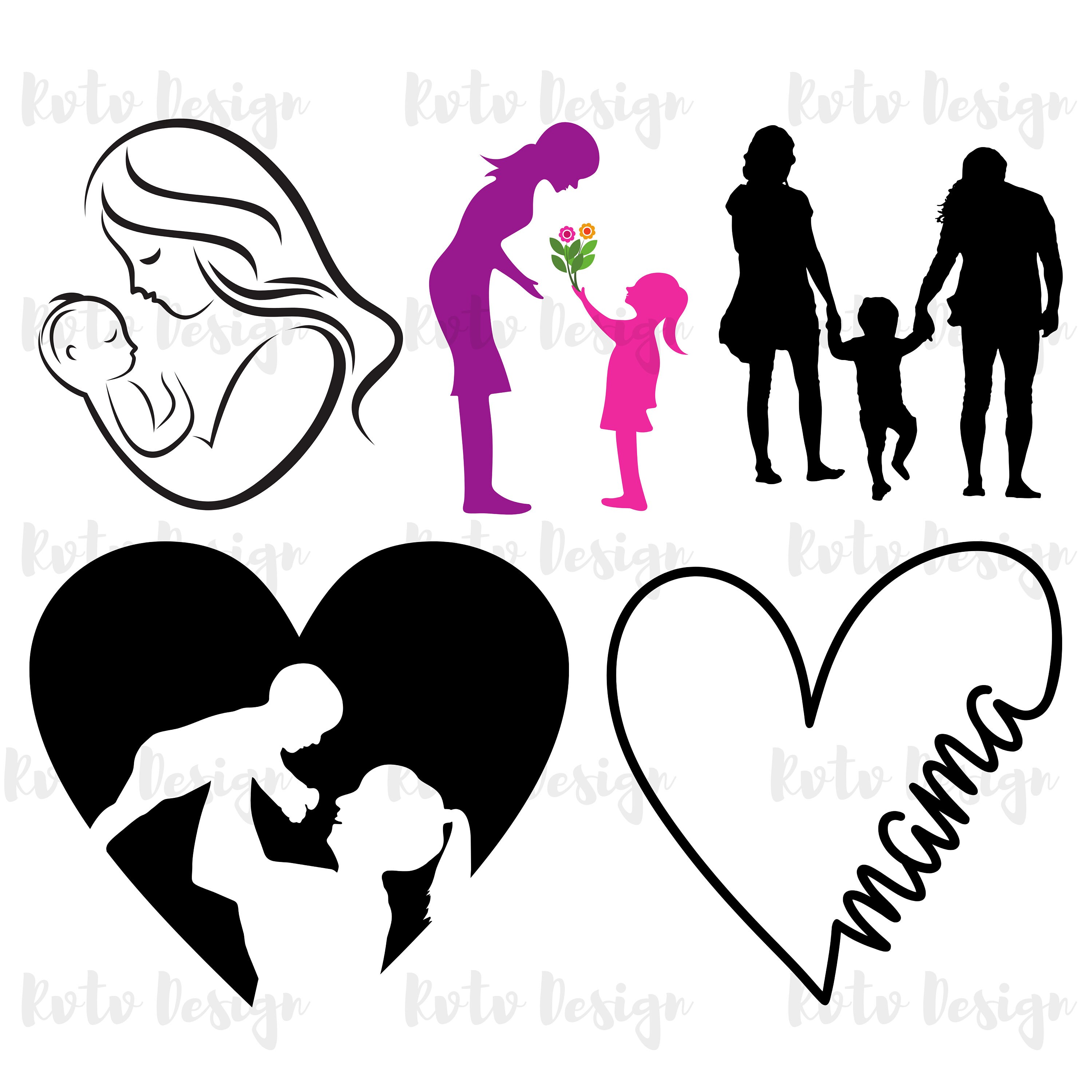 5 Types Mom Life PNG, Mom Life Png, Mother and Baby, Mother and ...
