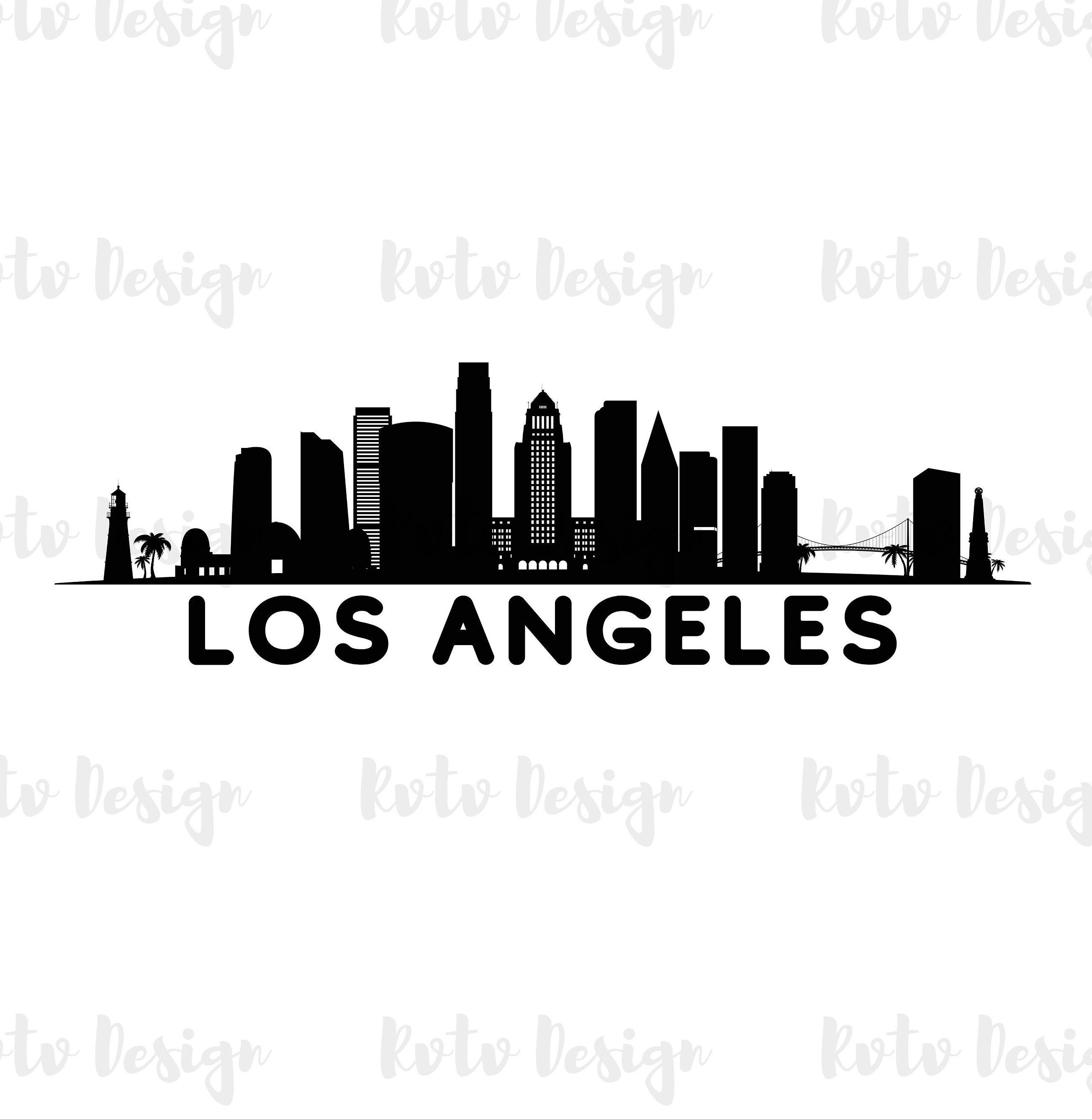 Los Angeles Skyline Silhouette PNG: City Cut File (digital Download) - Etsy