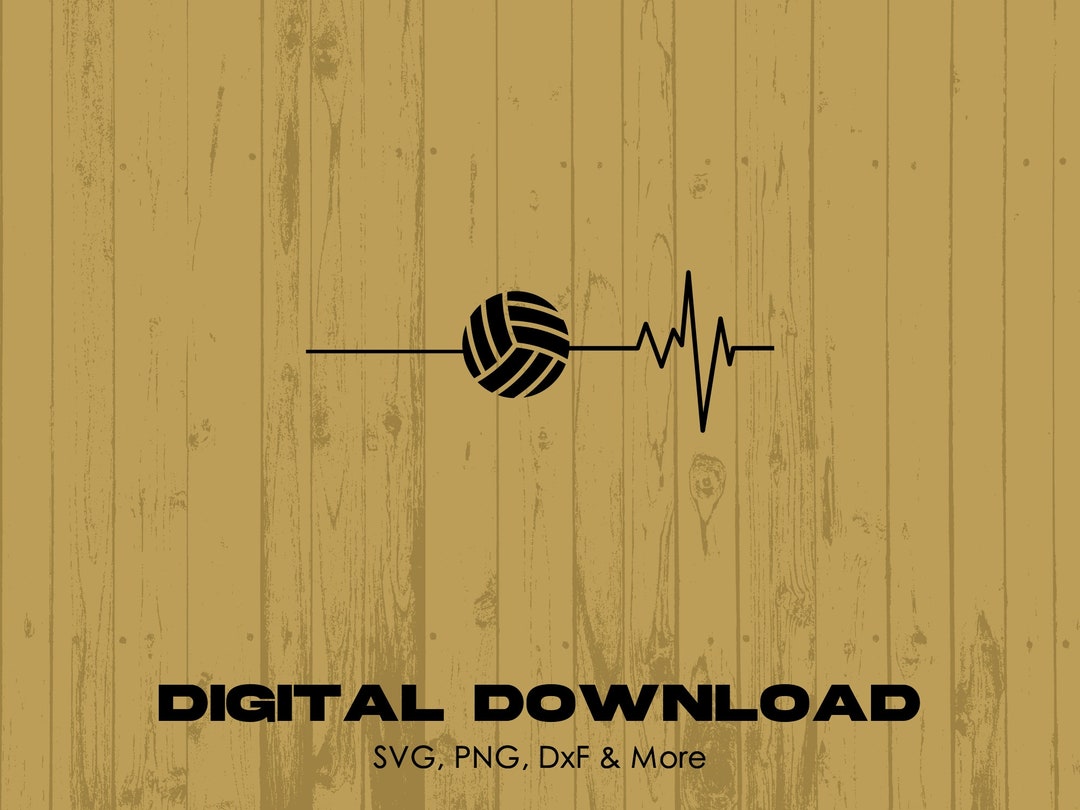 Volleyball Svg, Heartbeat Svg, Heart Svg, for Cricut, for Silhouette ...