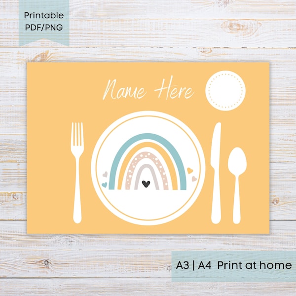 Printable Placemat - Etsy UK