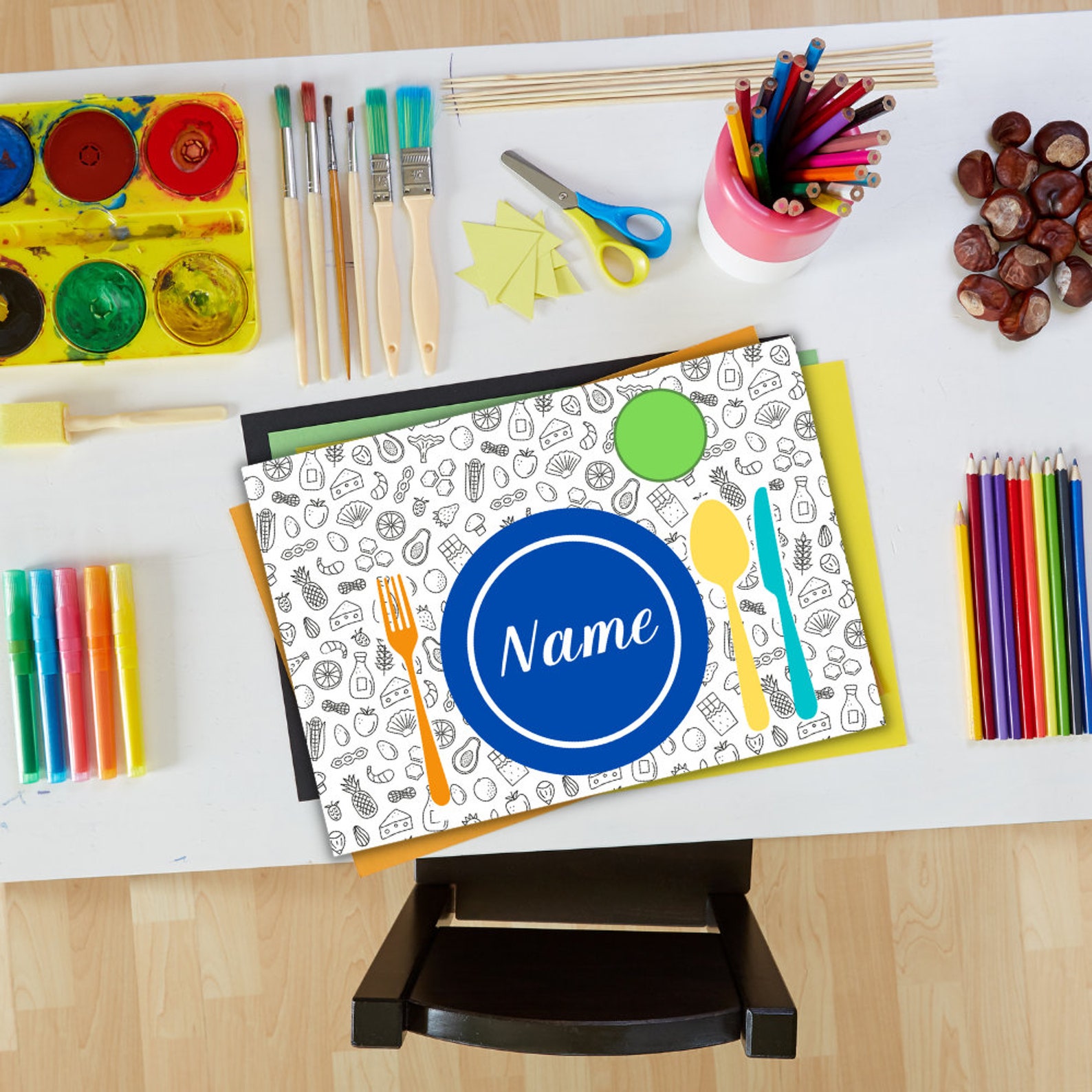 Printable Placemat | Placemats for Kids | Name Placemat | Montessori ...