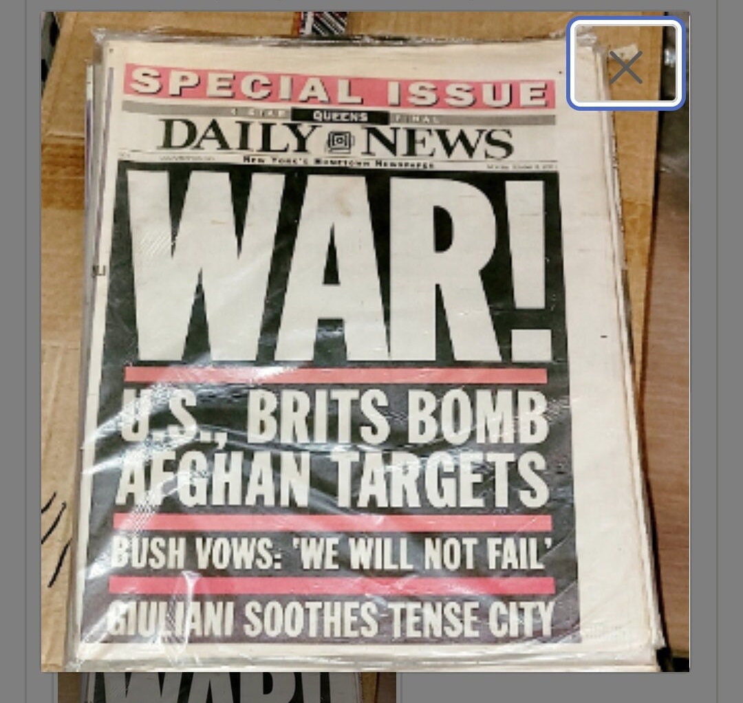 Ny Daily News Oct 8 2001 Us and Brits Bomb Afghan Targets Excellent See ...