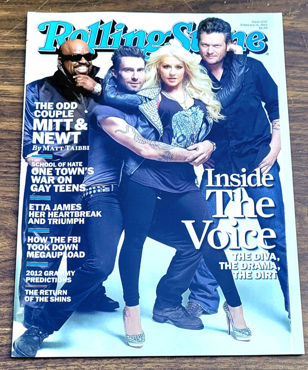 Cristina Aguilera Blake Sheldon the Voice Rolling Stone Magazine 2/16 ...
