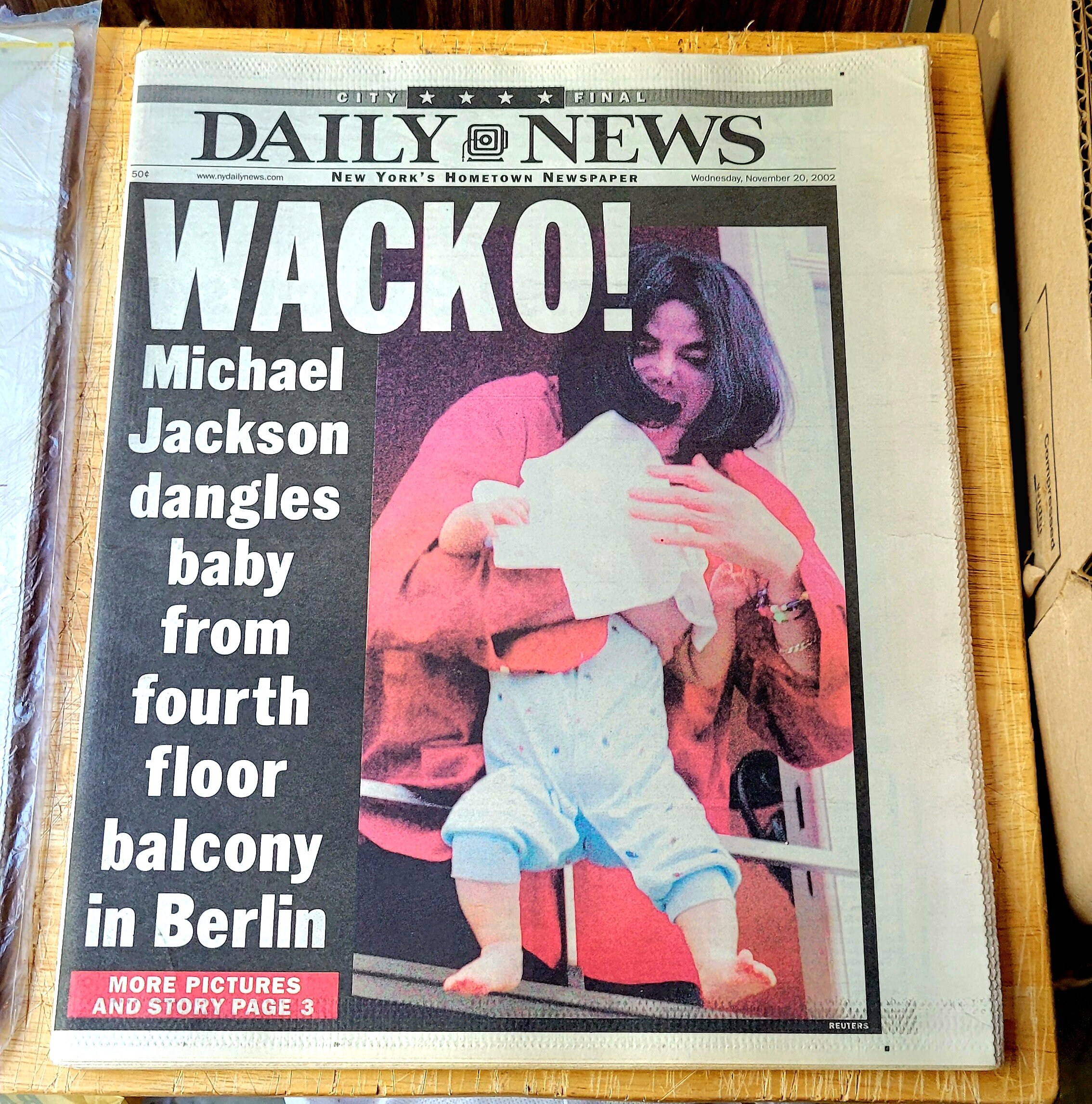 Michael Jackson New York Daily News November 20th 2002 Rare Excellent ...