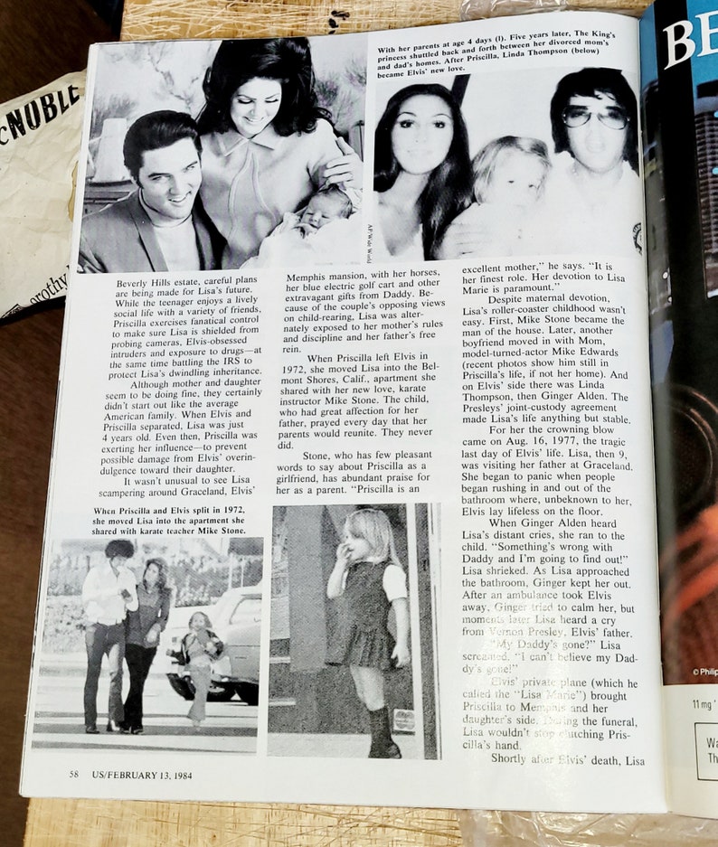 Lisa Marie Presley Us Magazine 2/13/84 Always Kept in Plastic Basically ...
