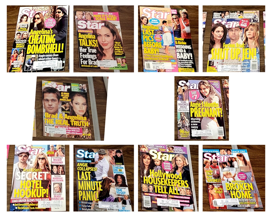 Anjelina Jolie 10 Vintage Star Magazines From the Early 2000s 2 - Etsy