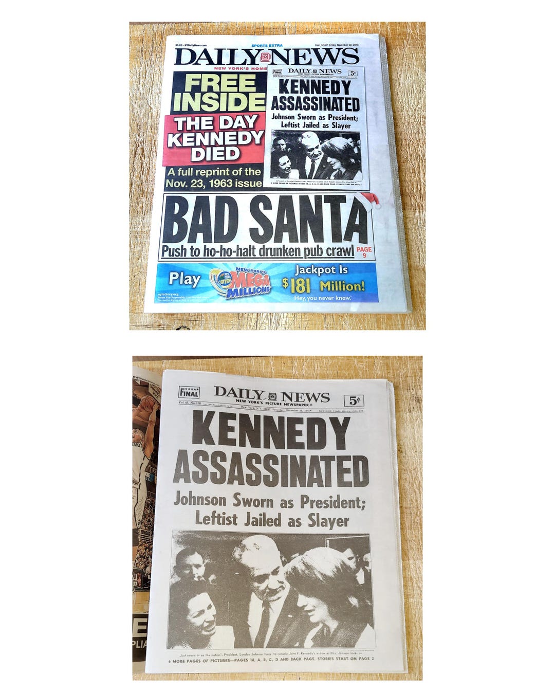 Jfk Assassination REPRINT of the Ny Daily News Nov 23 1963 Newspaper ...