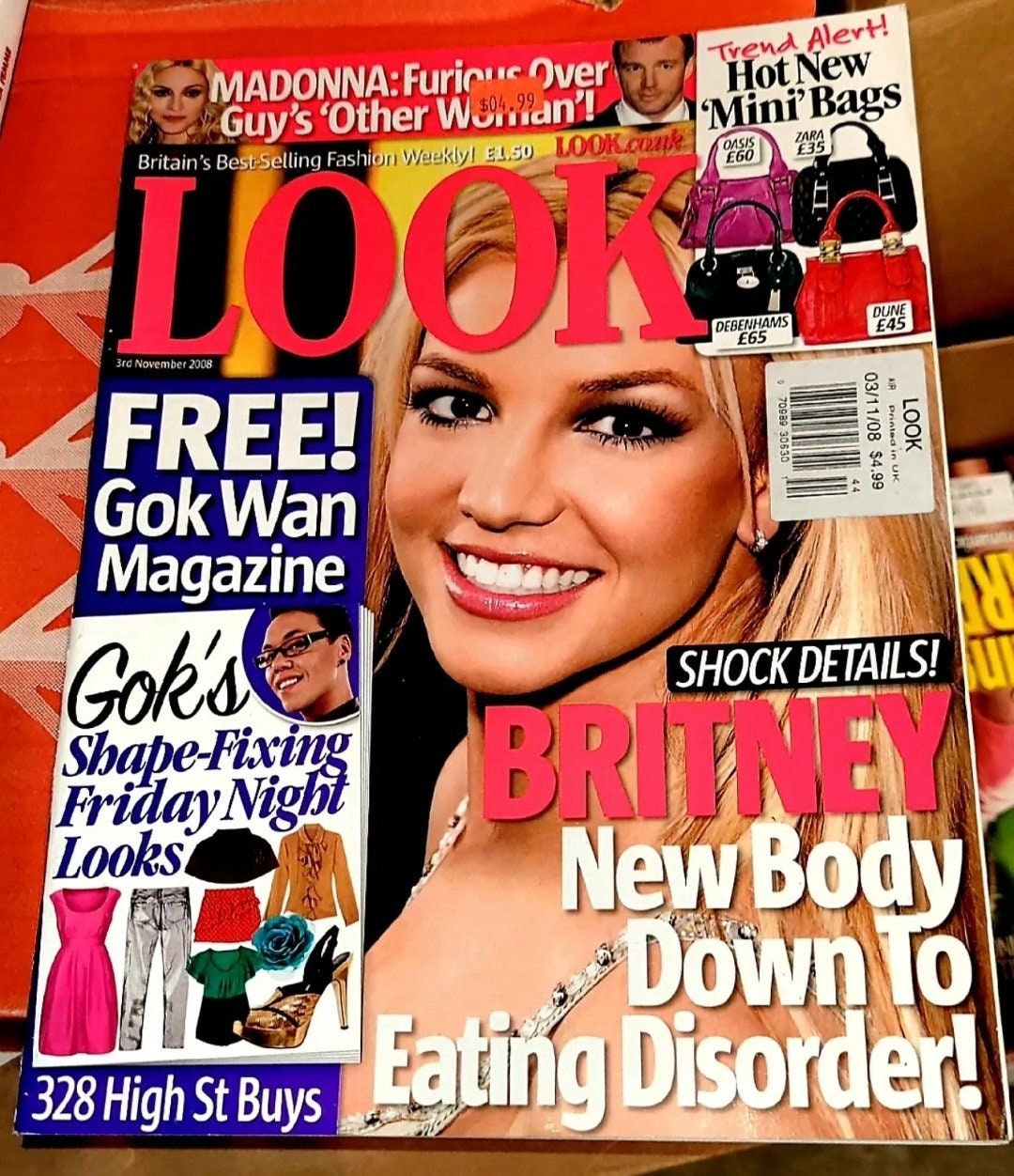 Britney Spears Madonna Uk Look Magazine November 3rd 2008 Excellent ...