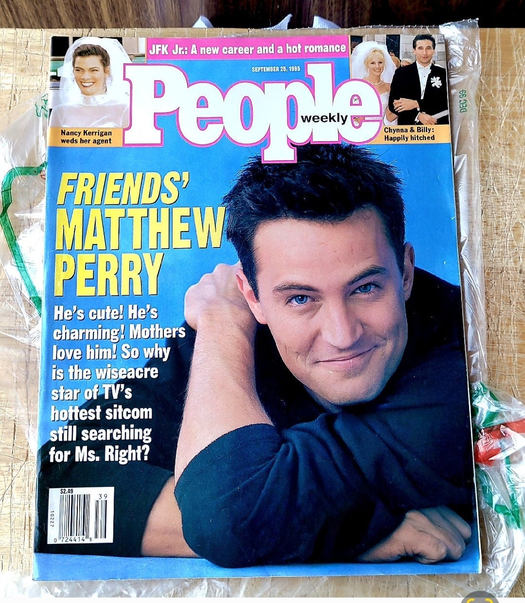 Matthew Perry Nancy Kerrigan Jfk Jr People Magazine 9/25/95 Excellent ...