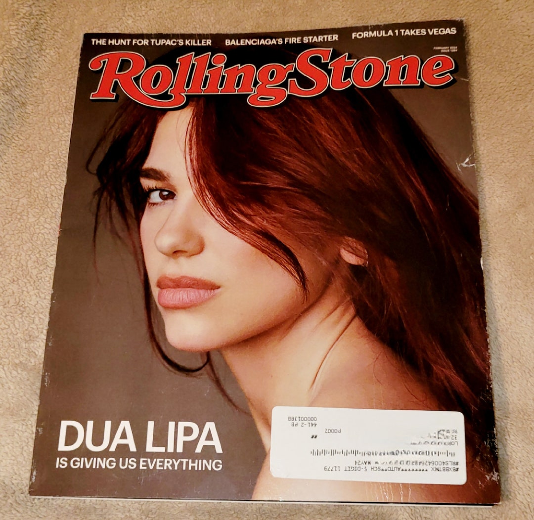 Dua Lipa Tupac Rolling Stone Magazine 224 Read Details Before You Buy Etsy