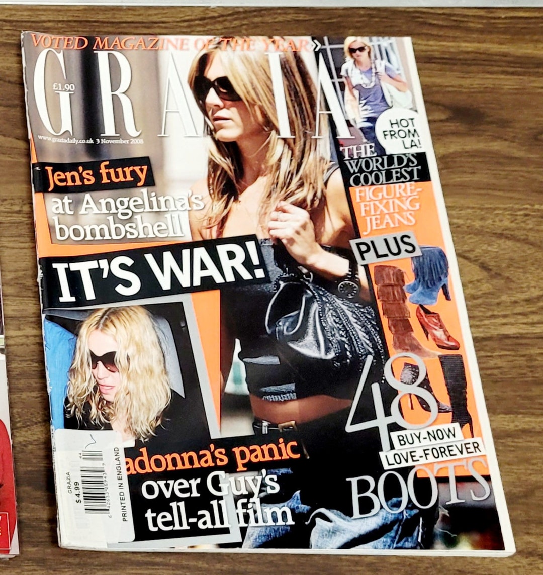 Madonna Jennifer Aniston Uk Grazia Magazine Nov 3 2008 New - Etsy