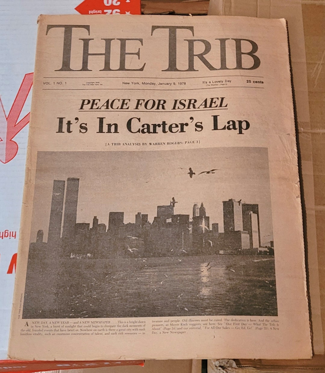 The Trib Full NY Newspaper. First Issue. 1/9/1978 - Etsy