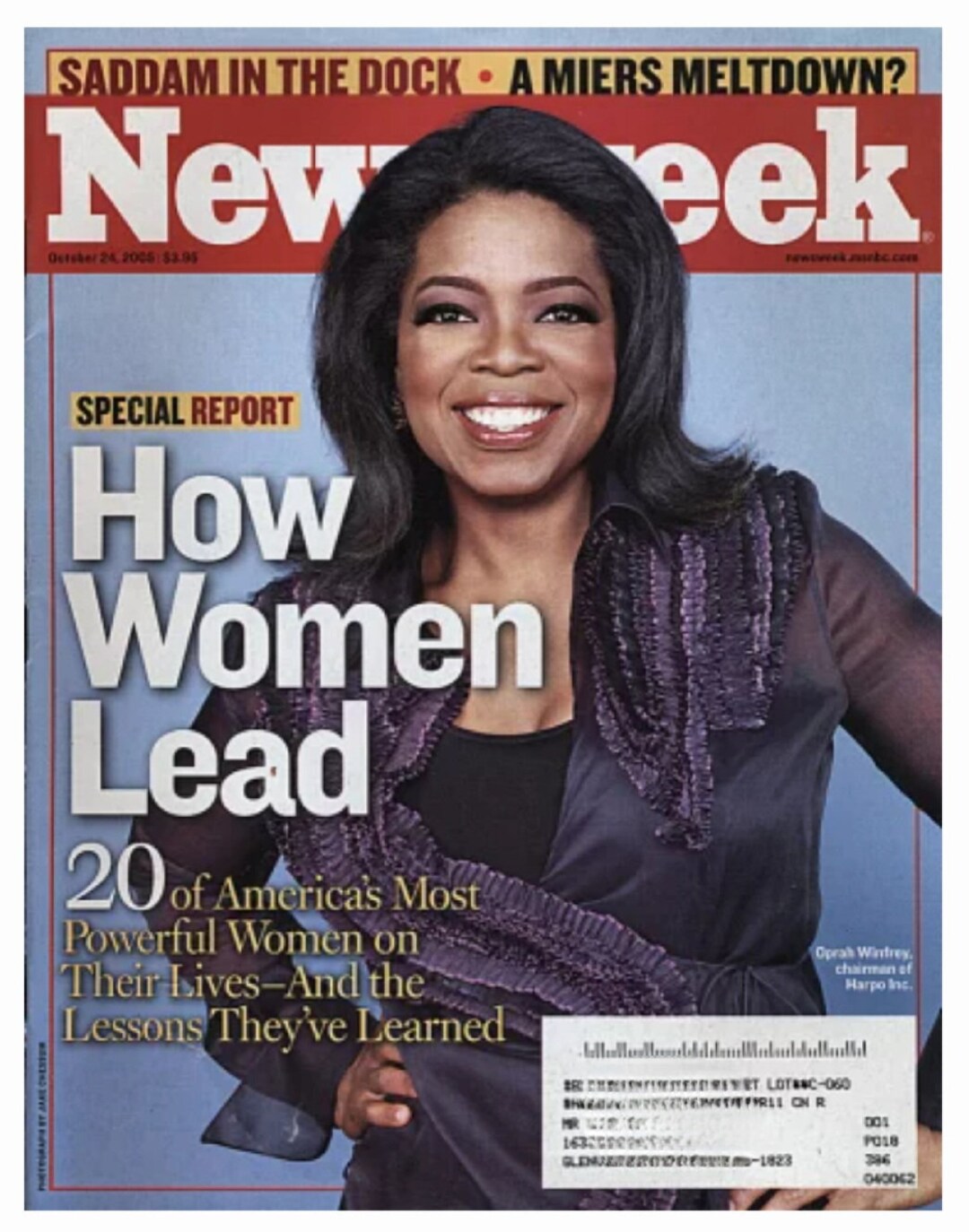 0prah Winfrey Saddam Hussein Newsweek Oct 24 2005 Excellent Condition ...