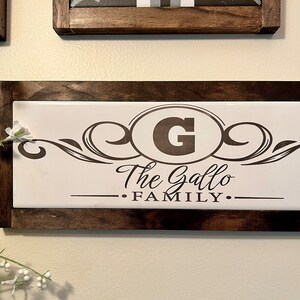 Ceramic Tile Personalized Sign Monogram Sign Family Name Initial Tile ...