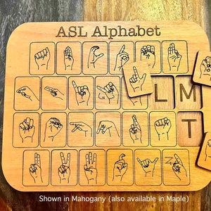 ASL Sign Language Puzzle Matching Alphabet Puzzle Educational Tool Sign ...
