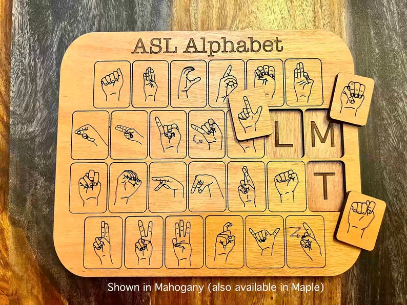 ASL Alphabet Puzzle: Sign Language Learning Tool - Etsy
