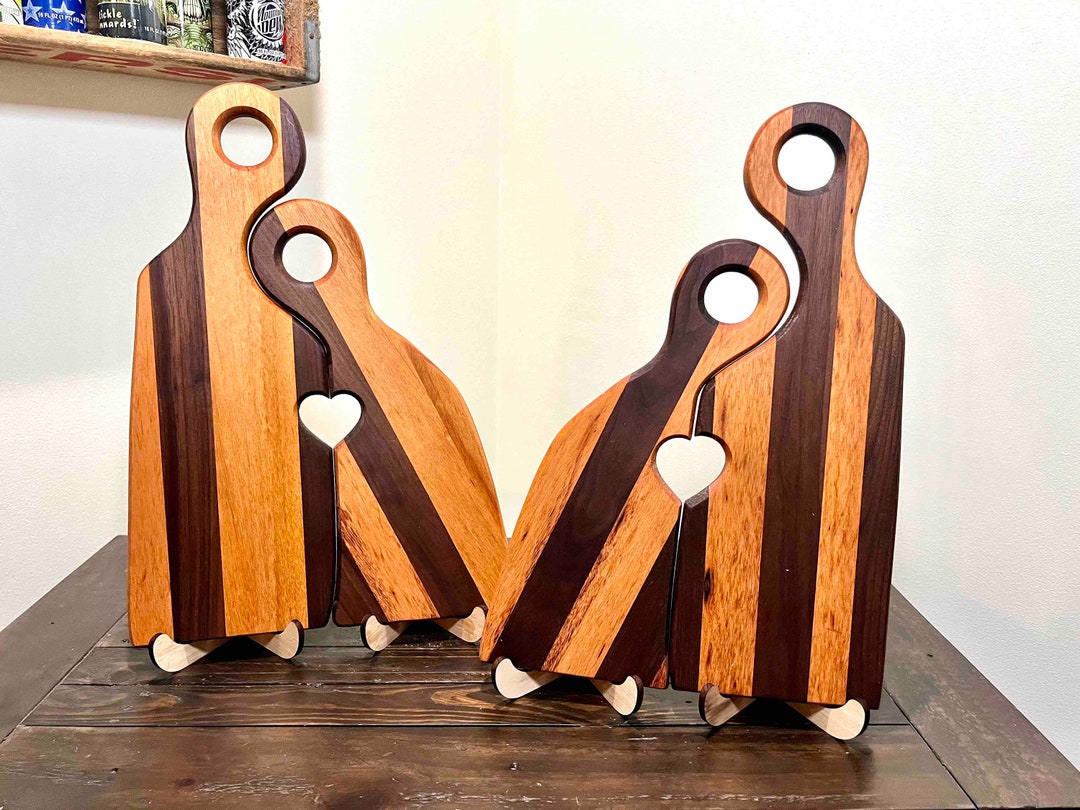 Handmade Nesting Charcuterie Cutting Boards Exotic Tigerwood & Walnut ...