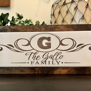 Ceramic Tile Personalized Sign Monogram Sign Family Name Initial Tile ...